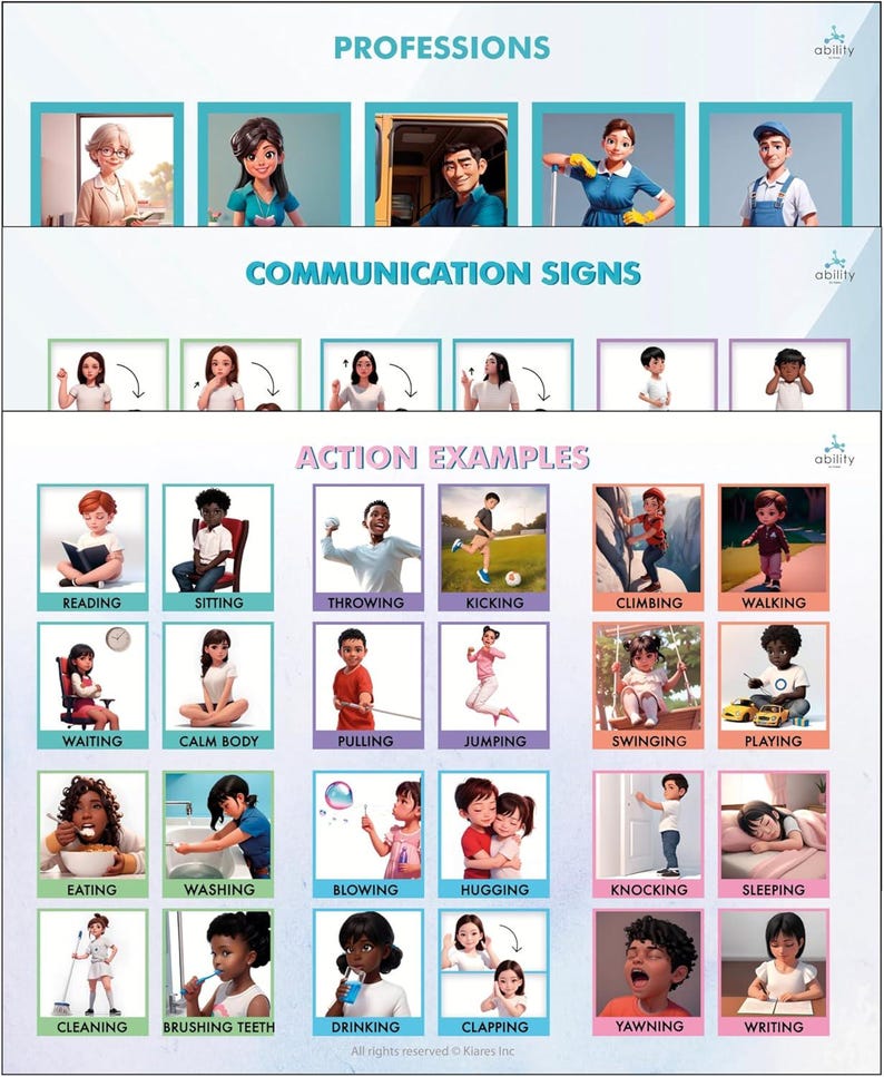 Autism Visual Schedule Posters: Communication & Daily Routine Charts - Etsy