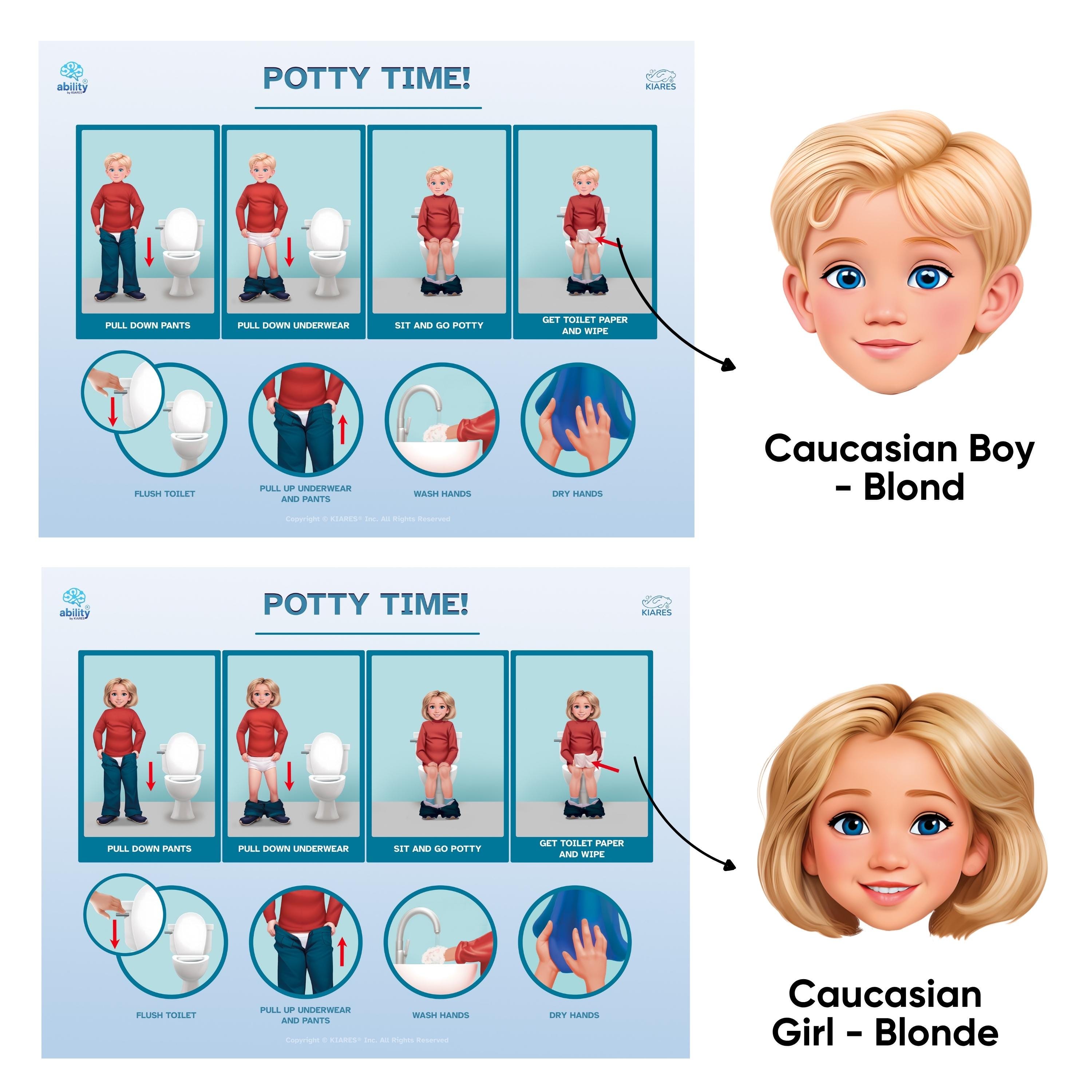 Potty Training Chart for Toddlers: Visual Aid for Autism & ADHD - Etsy