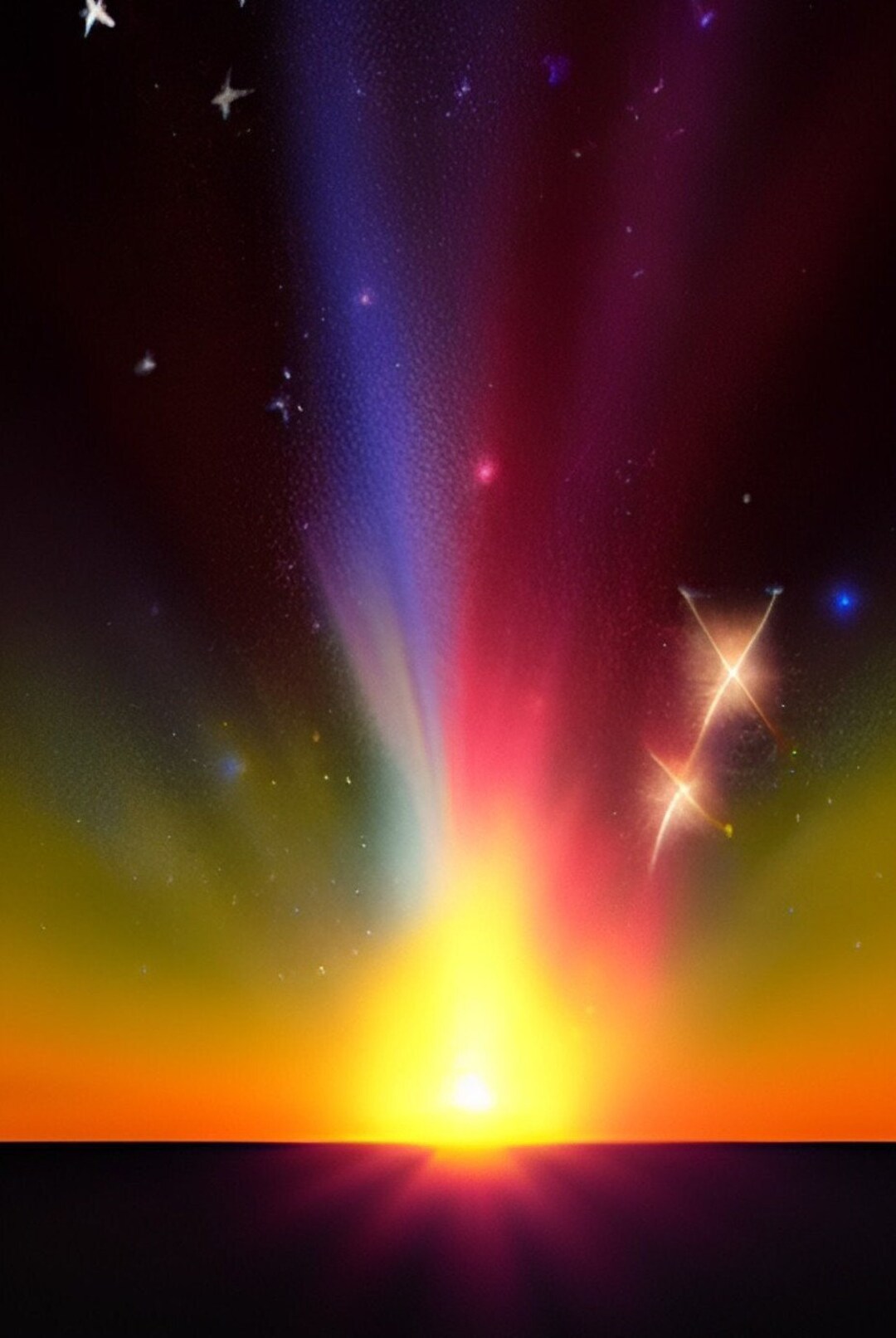 Sci-fi Exploding Sunset Alien Planet - Etsy