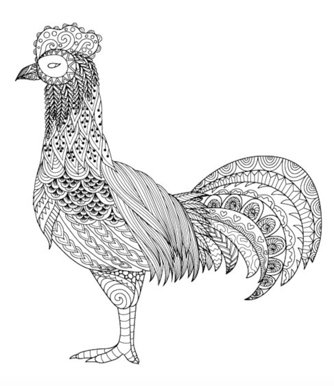 Animal Coloring Pages: 75 Animals Adult Coloring Book | 75 Digital ...