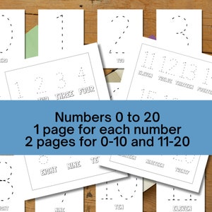 Preschool Number Tracing Worksheet, Handwriting Practice, Number ...