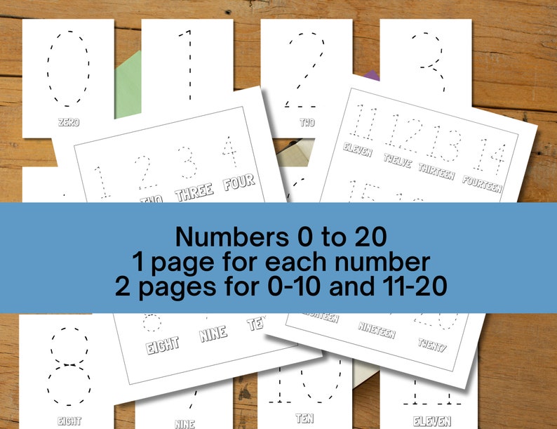 Preschool Number Tracing Worksheet, Handwriting Practice, Number ...