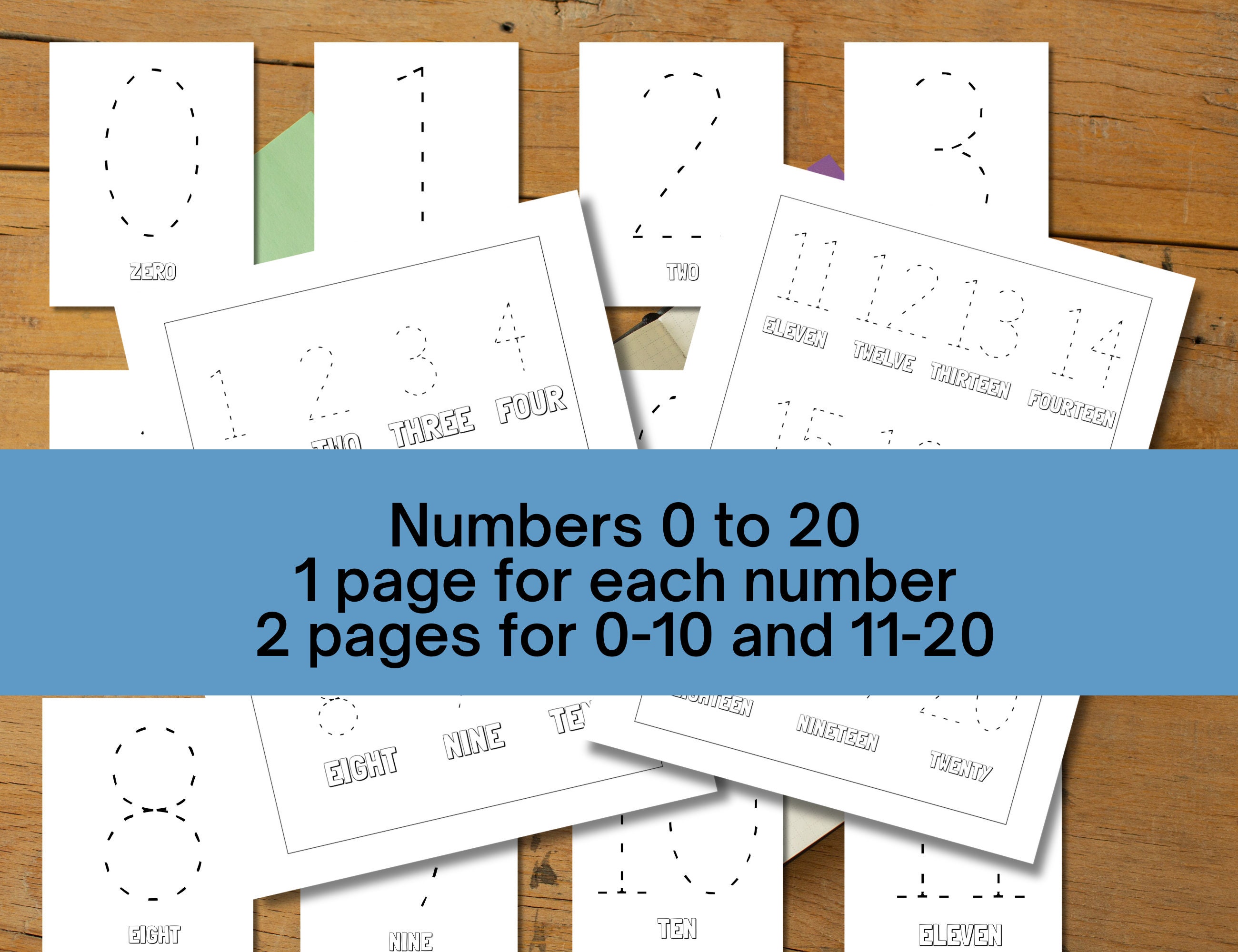 Preschool Number Tracing Worksheet, Handwriting Practice, Number ...