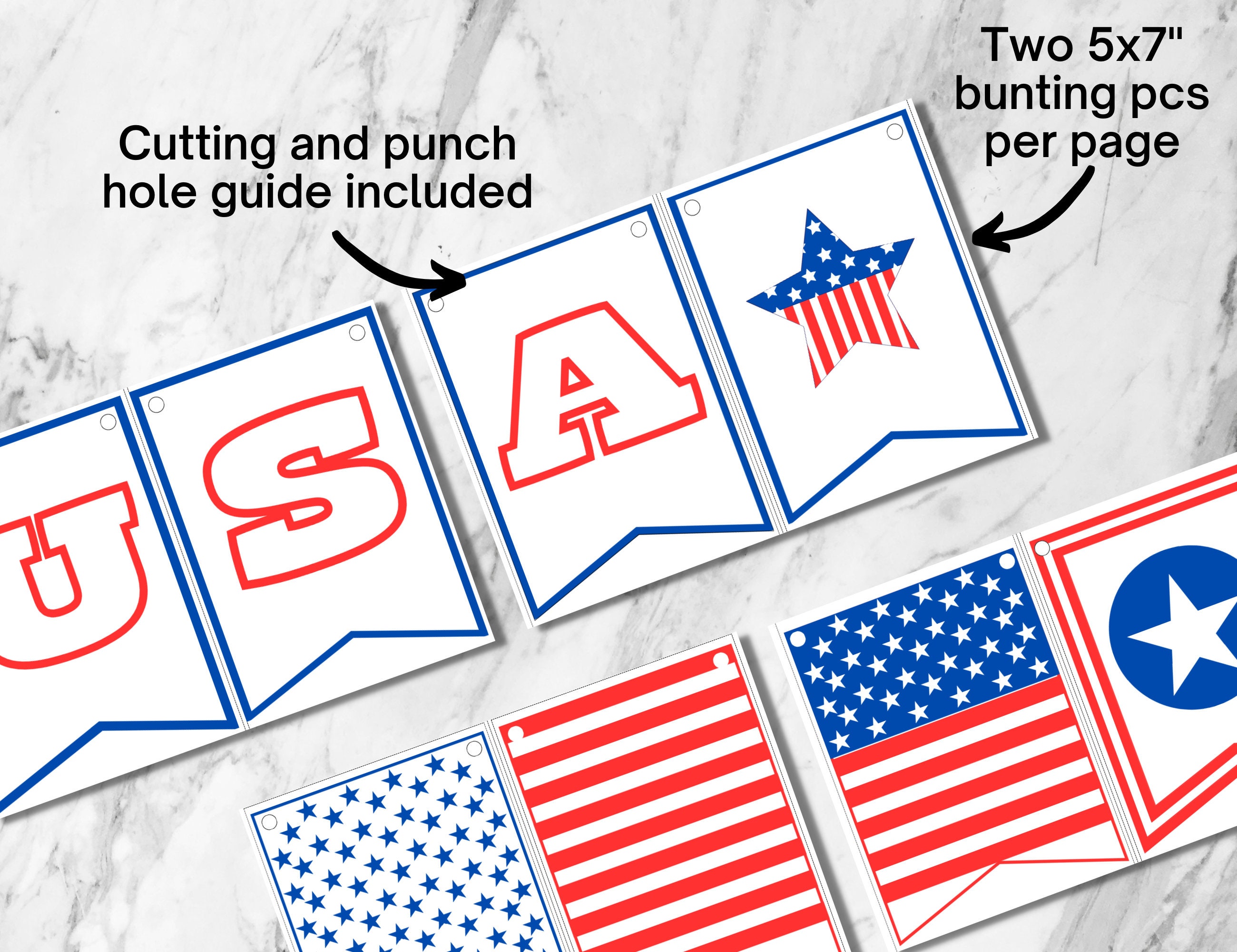 Memorial Day Banner, President's Day Bunting, 4th of July Printable ...