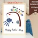 You're a Reel Cool Dad, Printable Fish Handprint Art, Fathers Day Gift ...