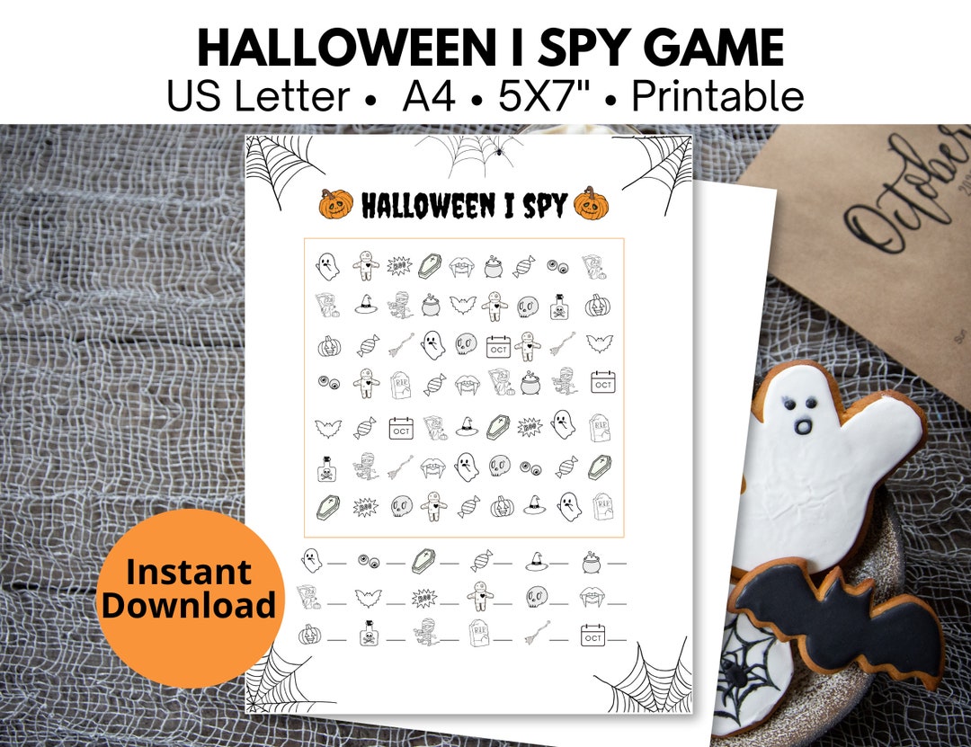 Halloween I Spy Preschool Kids Activity PRINTABLE, Seek and Find, Look ...
