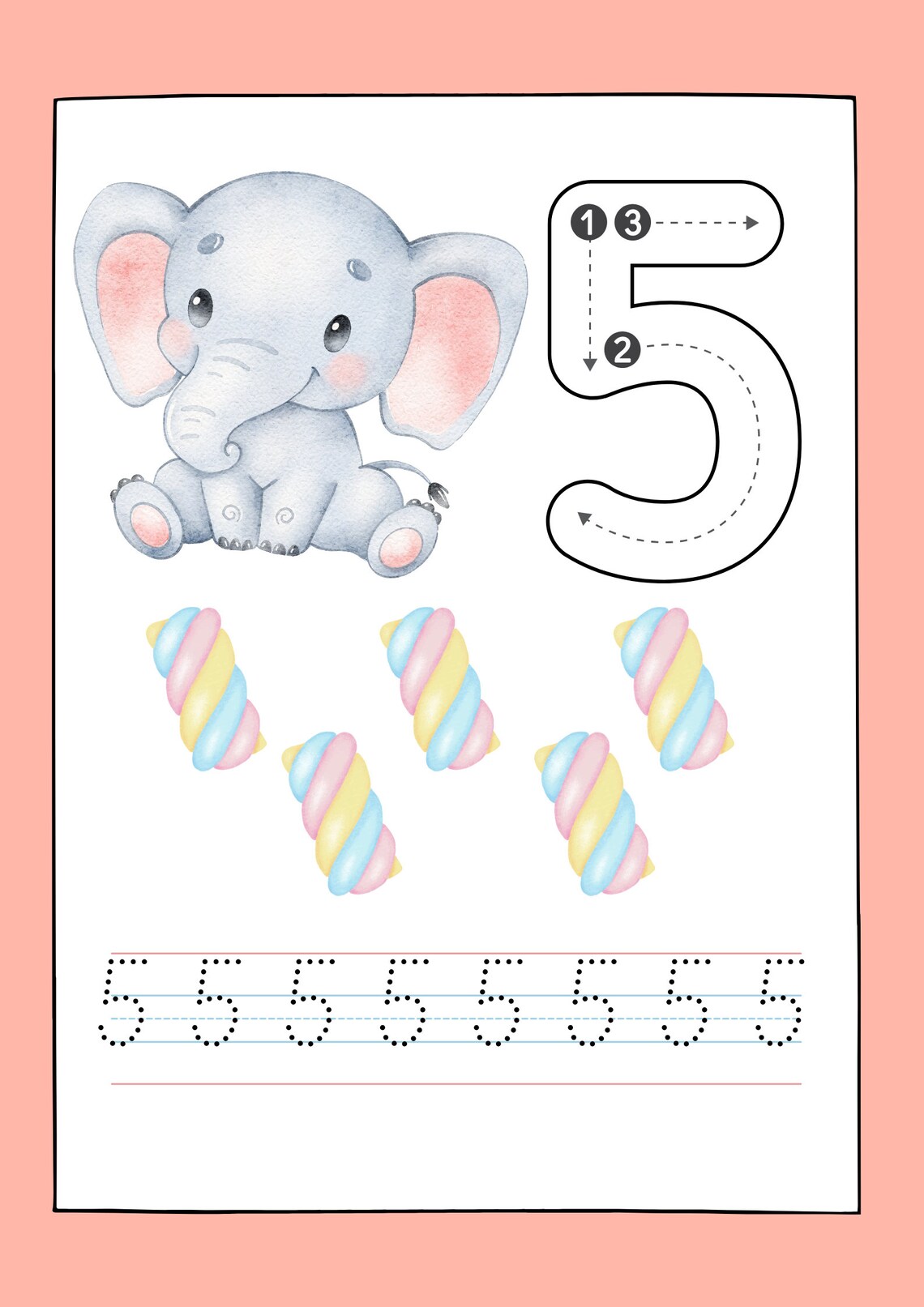 10 Printable Animated Trace the Numbers 0 to 9 Sheets | Preschool ...