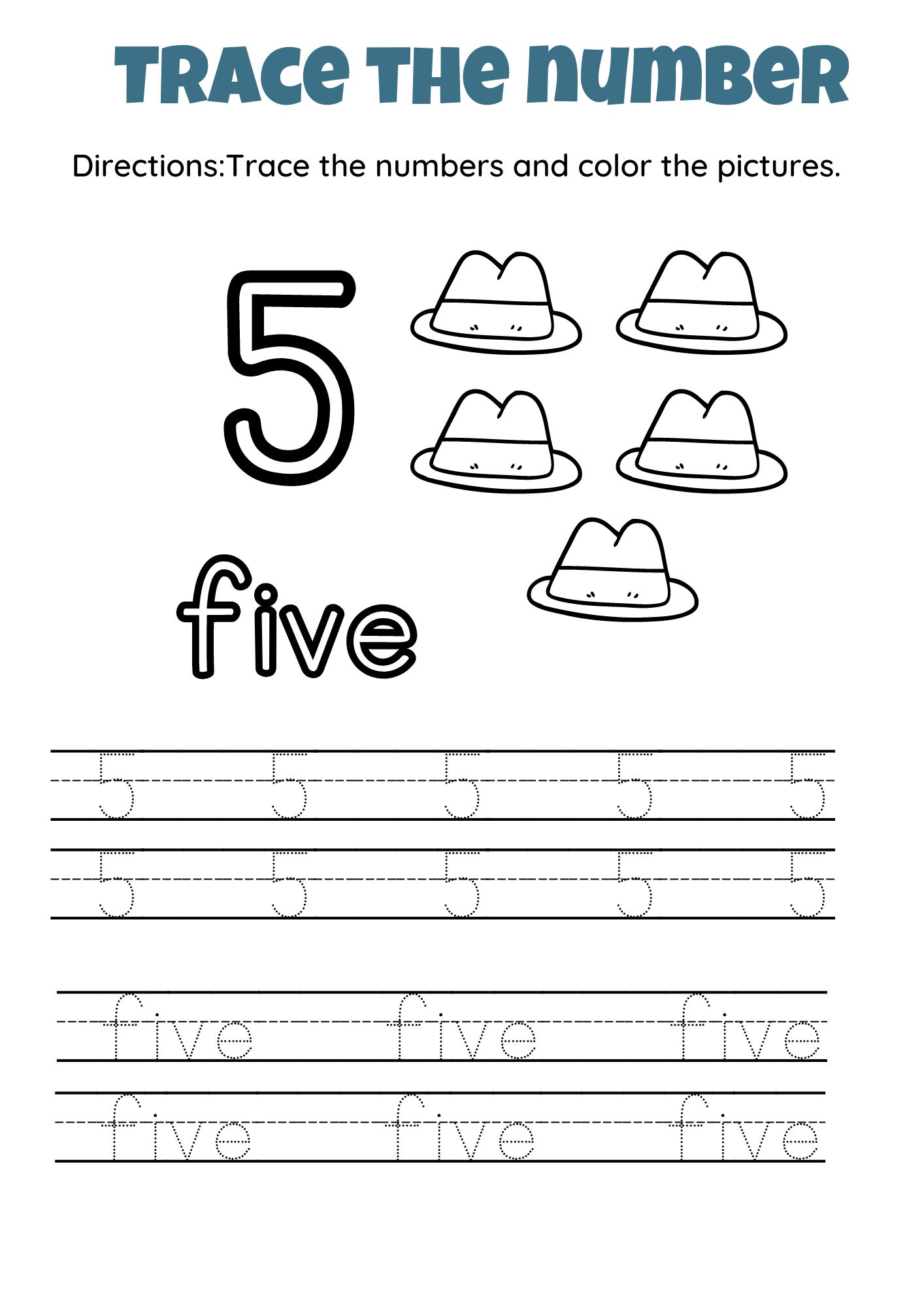 10 Printable Animated Trace the Numbers 1-10 Sheets Colour - Etsy