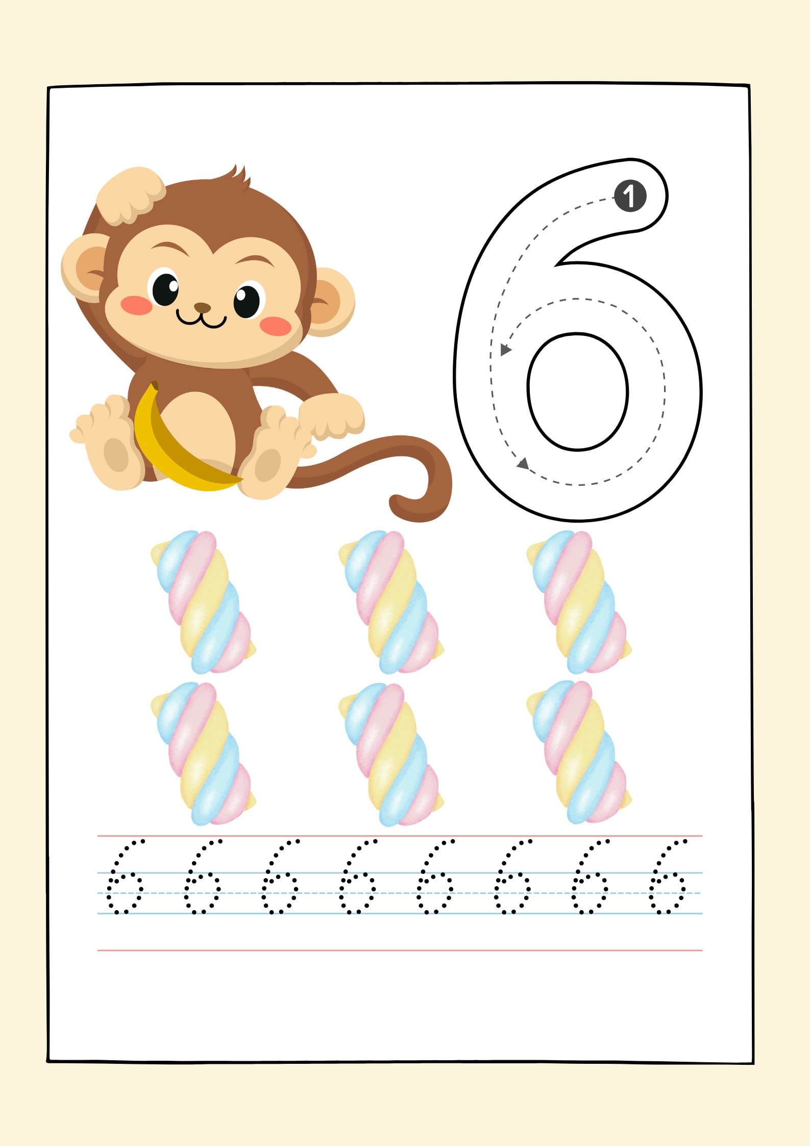 10 Printable Animated Trace the Numbers 0 to 9 Sheets - Etsy