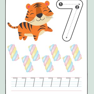 10 Printable Animated Trace the Numbers 0 to 9 Sheets | Preschool ...