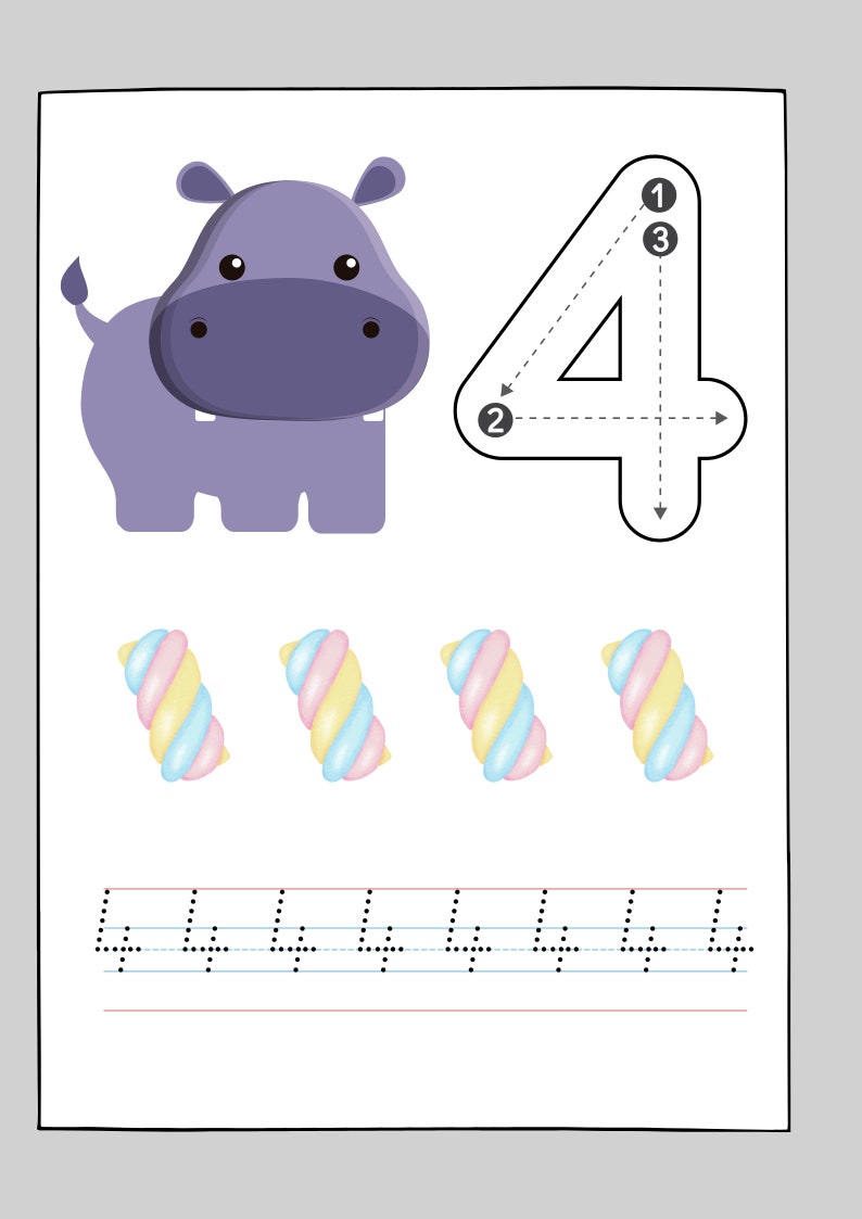 10 Printable Animated Trace the Numbers 0 to 9 Sheets | Preschool ...