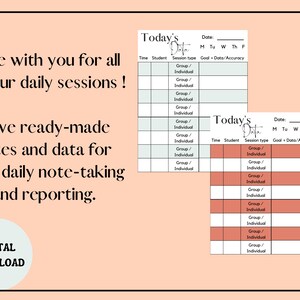 Daily Documentation // SLP, OT, PT, Allied Health // Therapy Notes ...