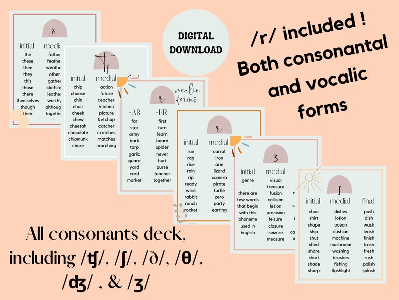 Speech Therapy Articulation Deck, Articulation Cards // Speech Therapy ...