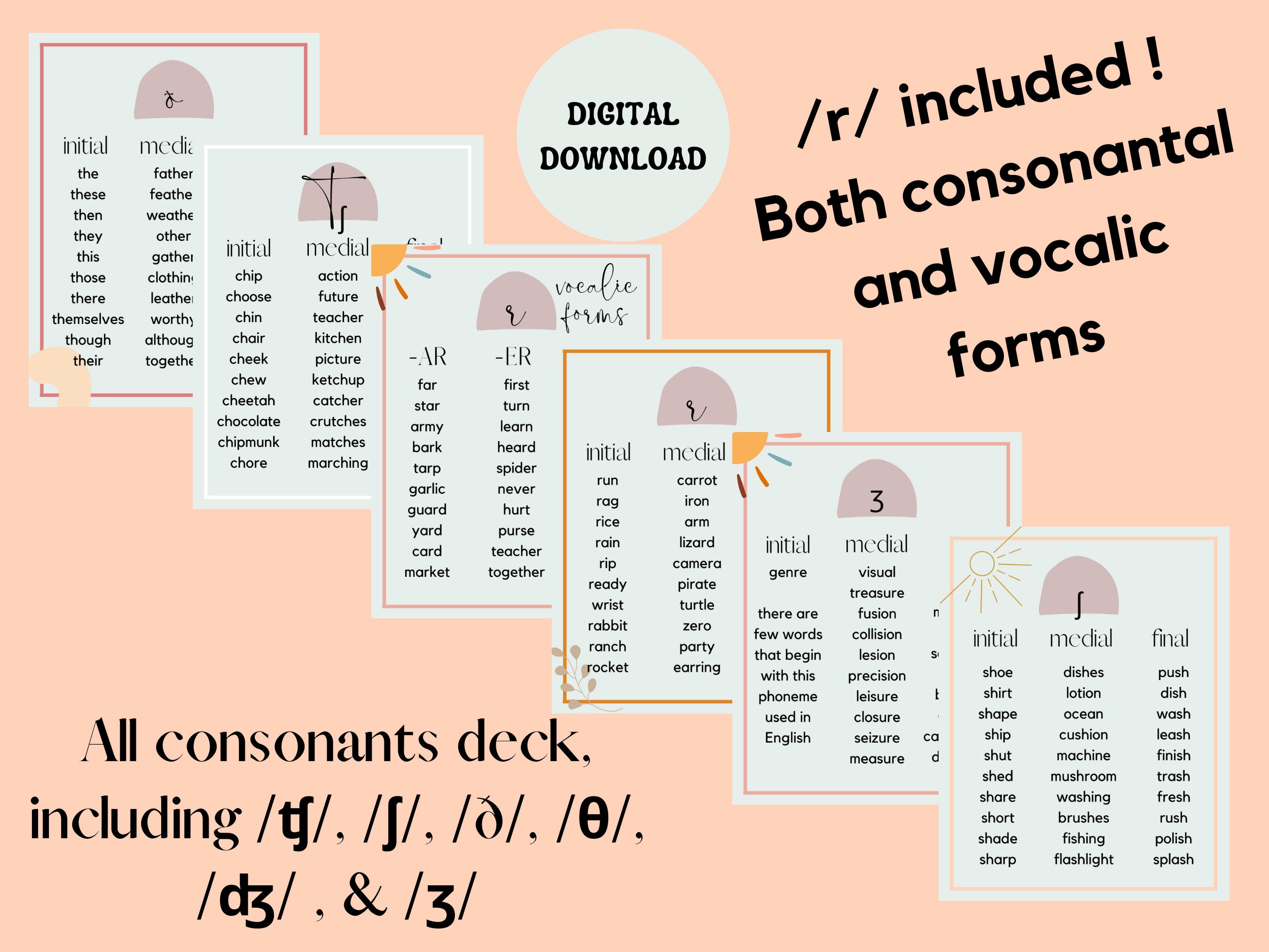 Speech Therapy Articulation Deck, Articulation Cards // Speech Therapy ...