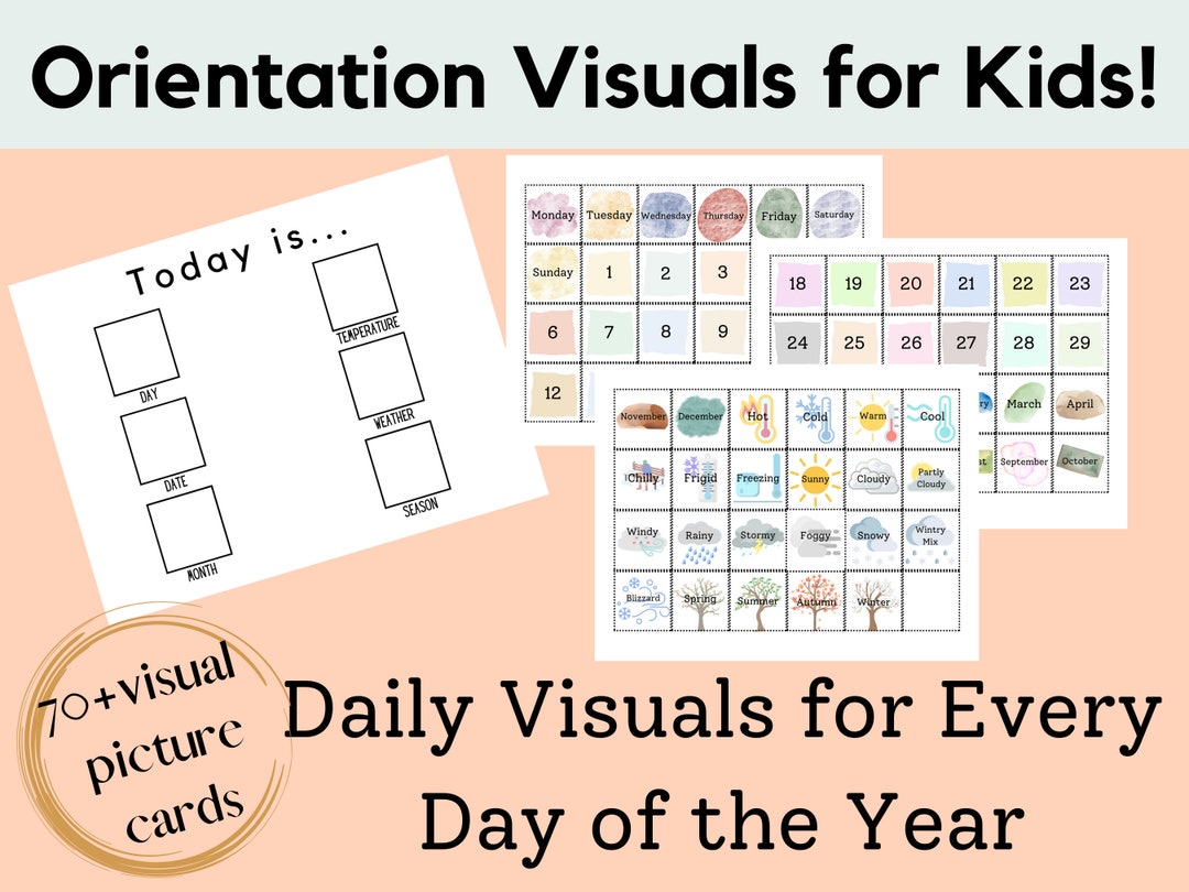 Morning Calendar, Visual Schedule, Weather Chart & Seasons // Preschool ...