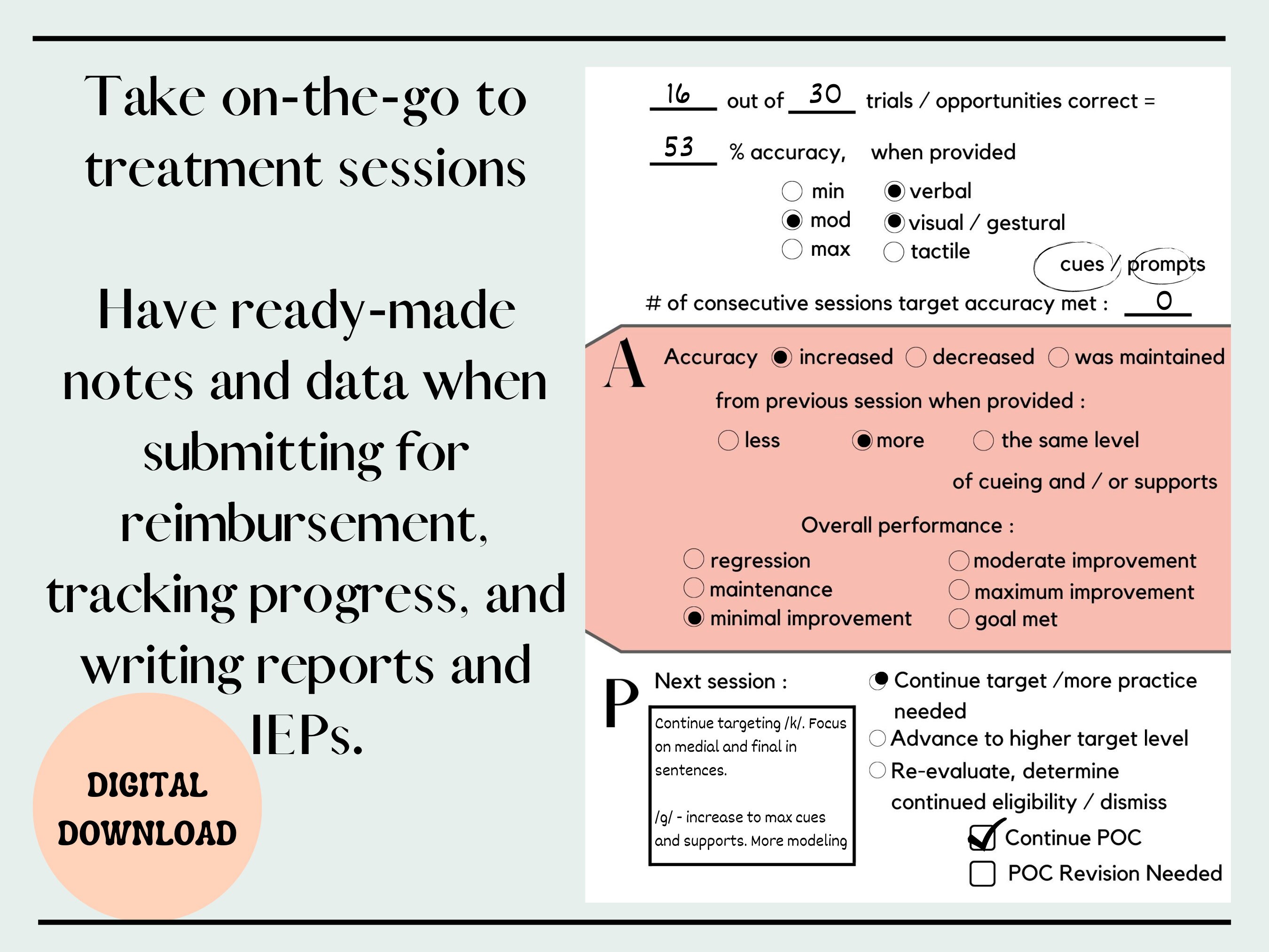 SOAP Notes Template // Therapist Documentation Template // SLP, OT ...