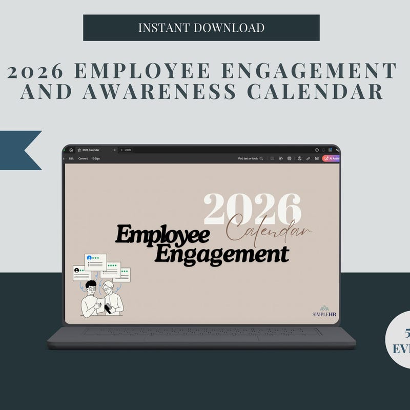 Hr Wall Calendar - Etsy