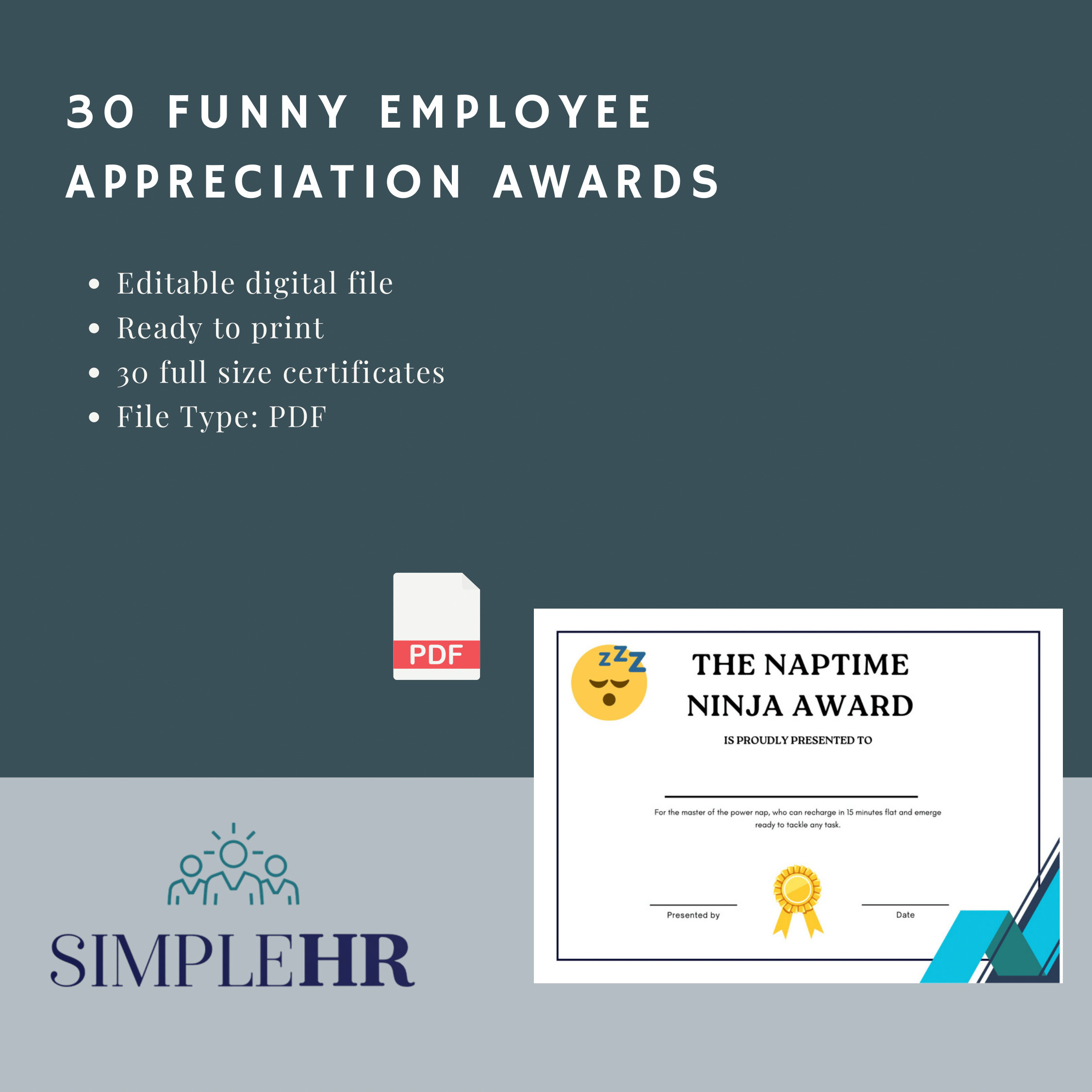 Funny Employee Appreciation Award Certificates: 30 Witty Awards ...