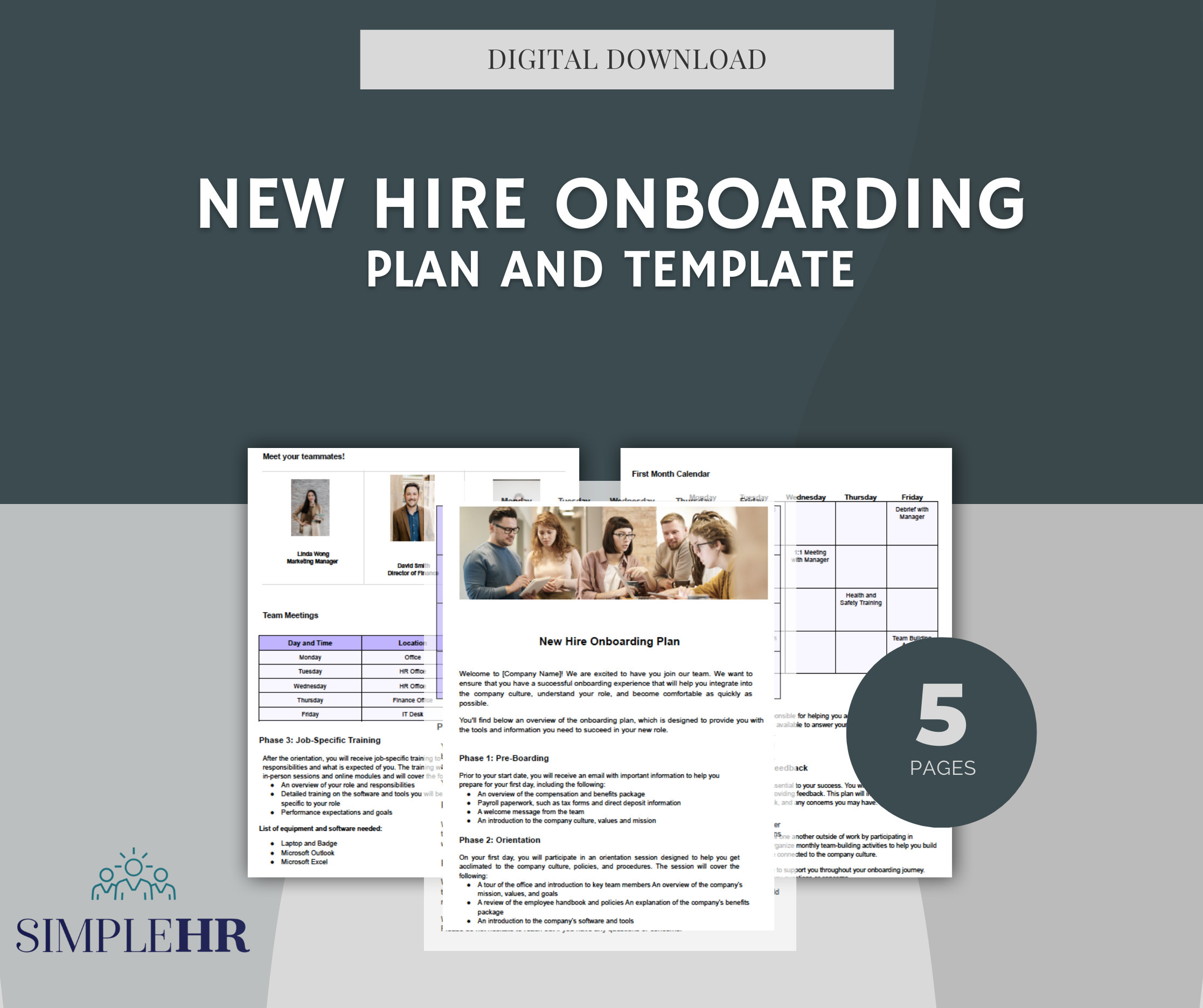 New Hire Onboarding Plan | Guide and Template | Employee Orientation ...