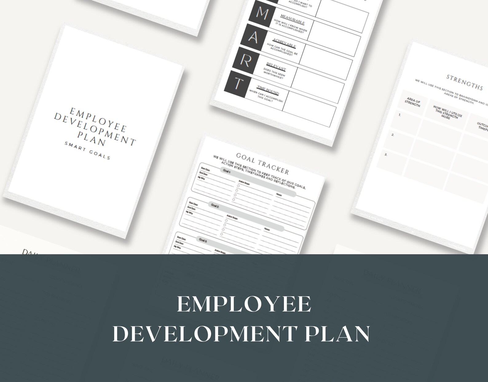 Employee SMART Goals Development Plan: HR Templates (digital Download ...