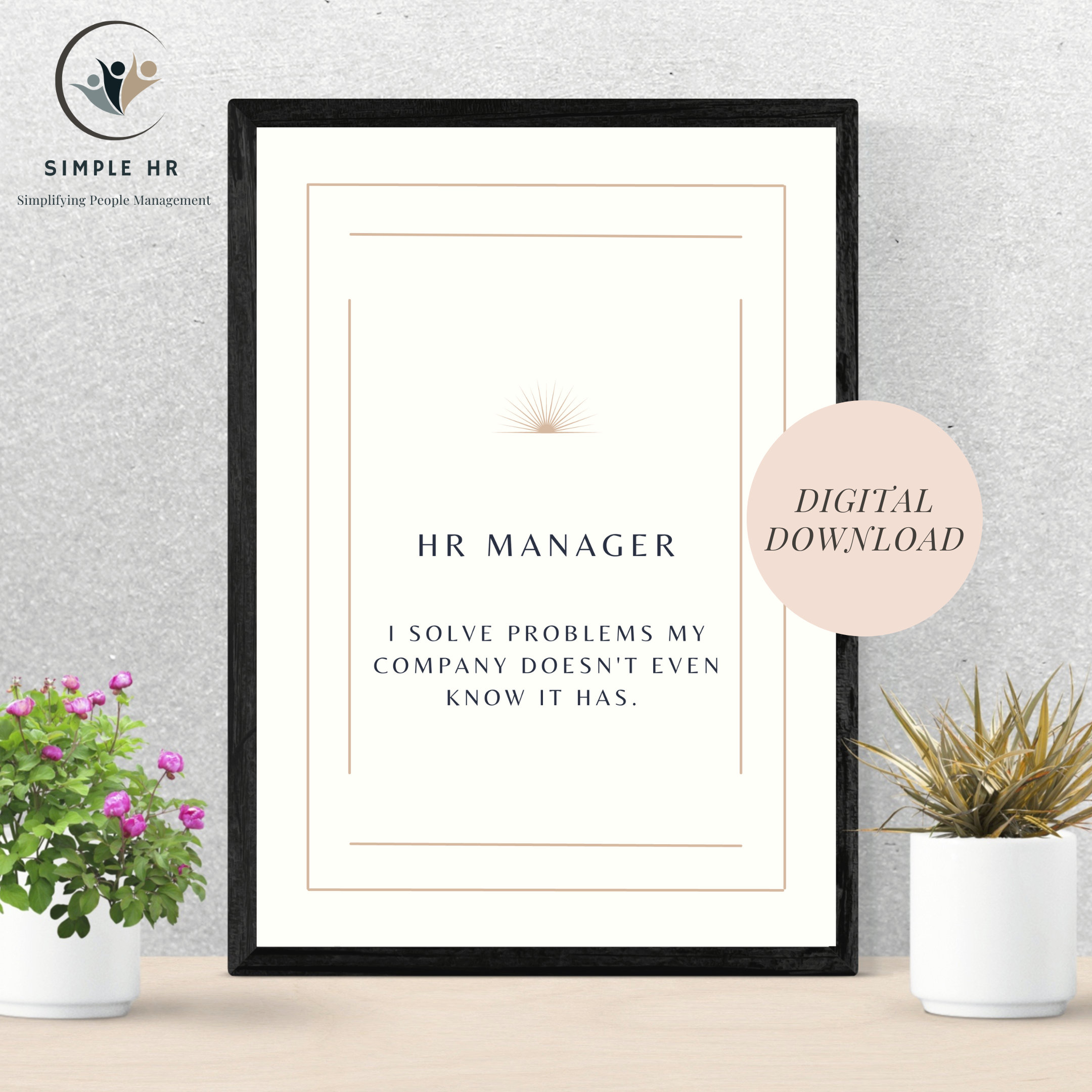 HR Manager Office Print: Funny Quote Wall Art (digital File) - Etsy