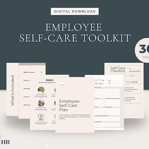 Employee Self-care Plan Template | Printable Wellness Planner | Mental ...