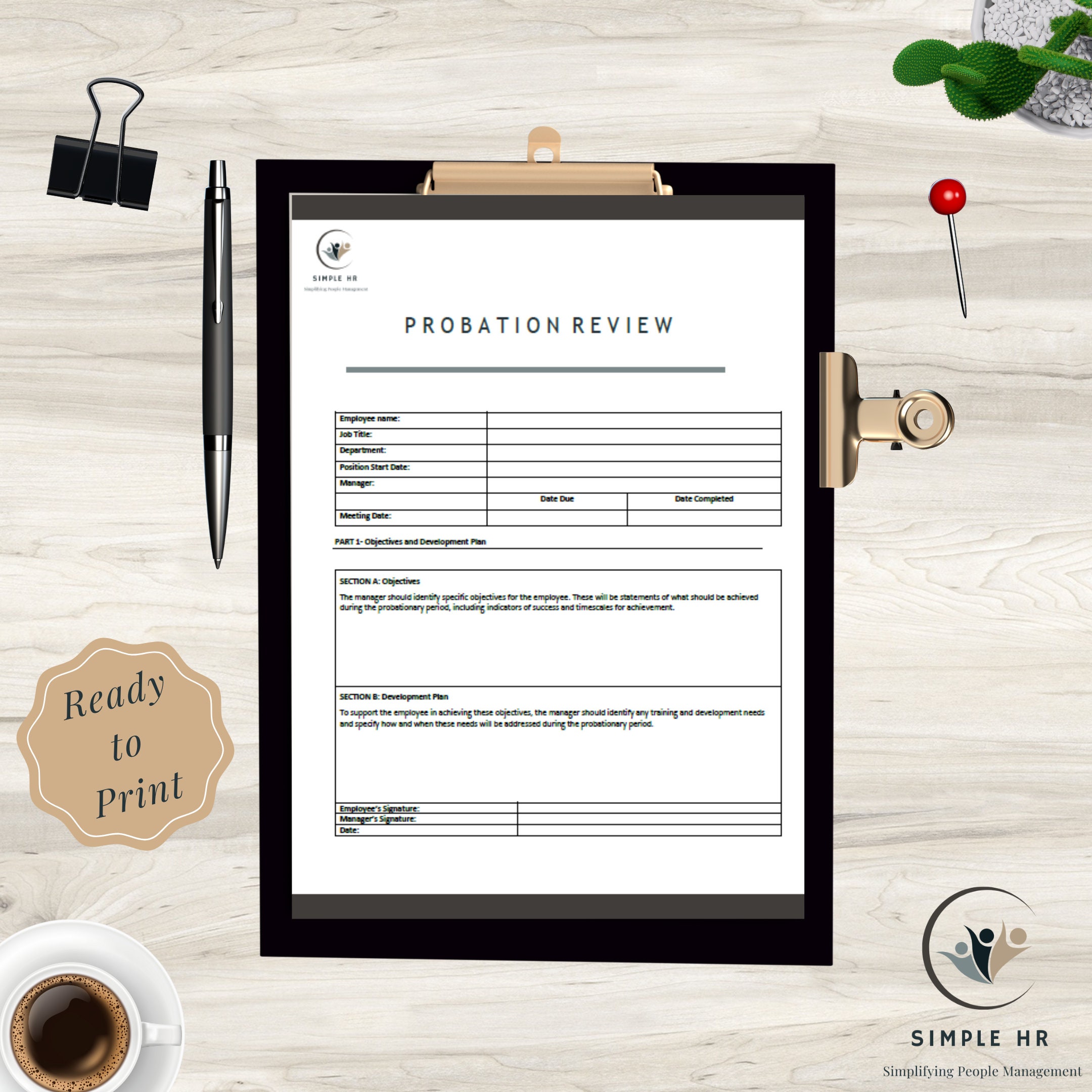 Employee Probation Review | Guide and Template | HR Tools and Templates ...