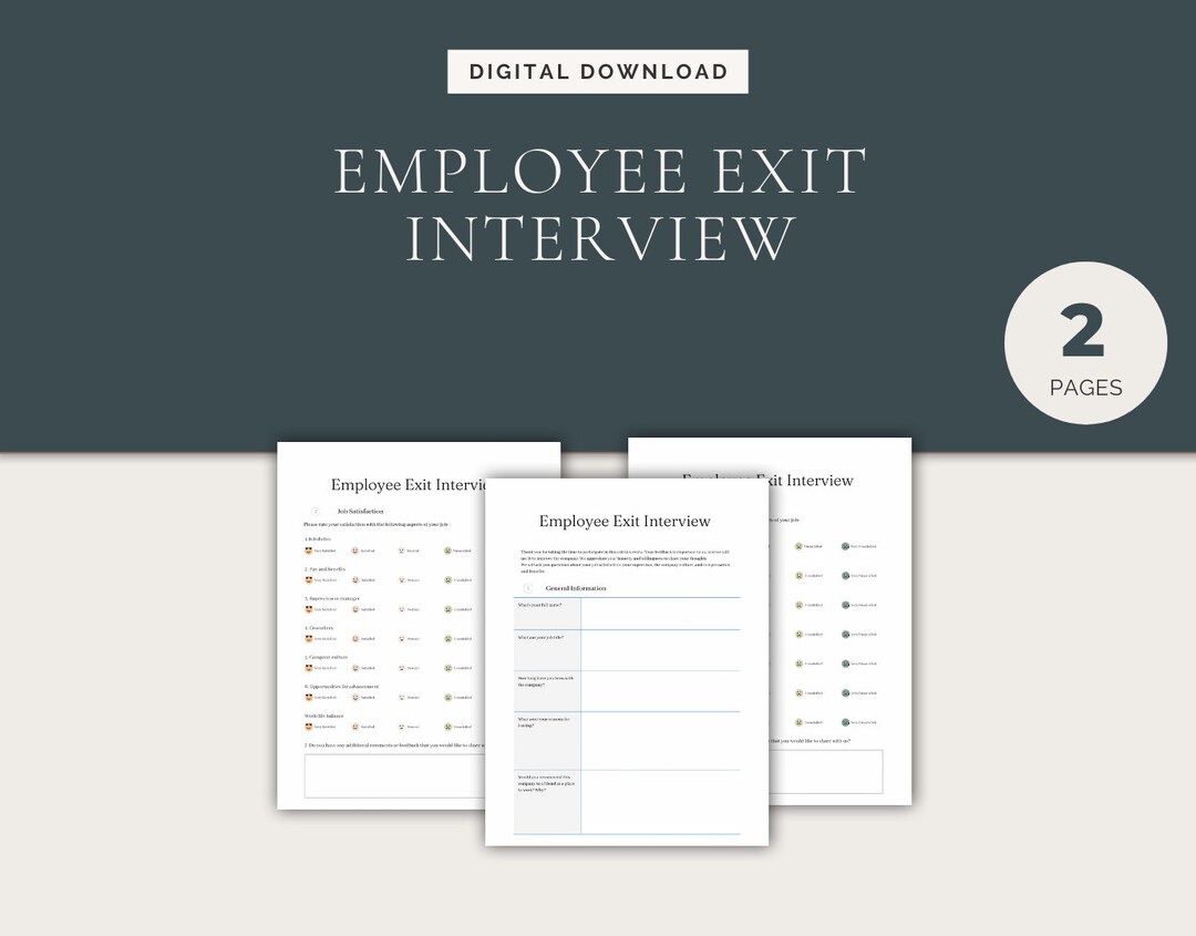 Employee Exit Questionnaire | Employee Engagement Assessment | Multiple ...
