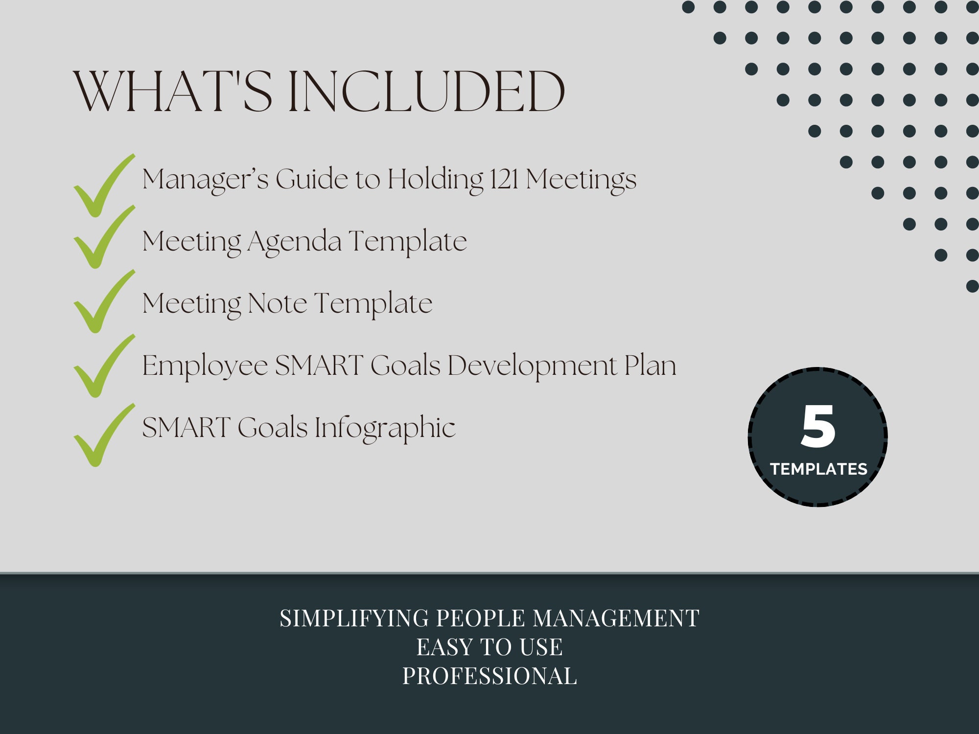 Manager Toolkit| Printable Guide| 121 Meeting Template| Employee SMART ...