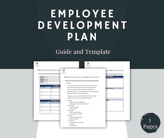 Employee SMART Goals Development Plan Guide and Template - Etsy Canada