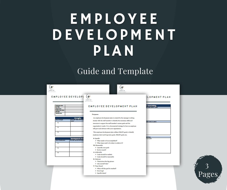Employee SMART Goals Development Plan Guide and Template - Etsy Australia
