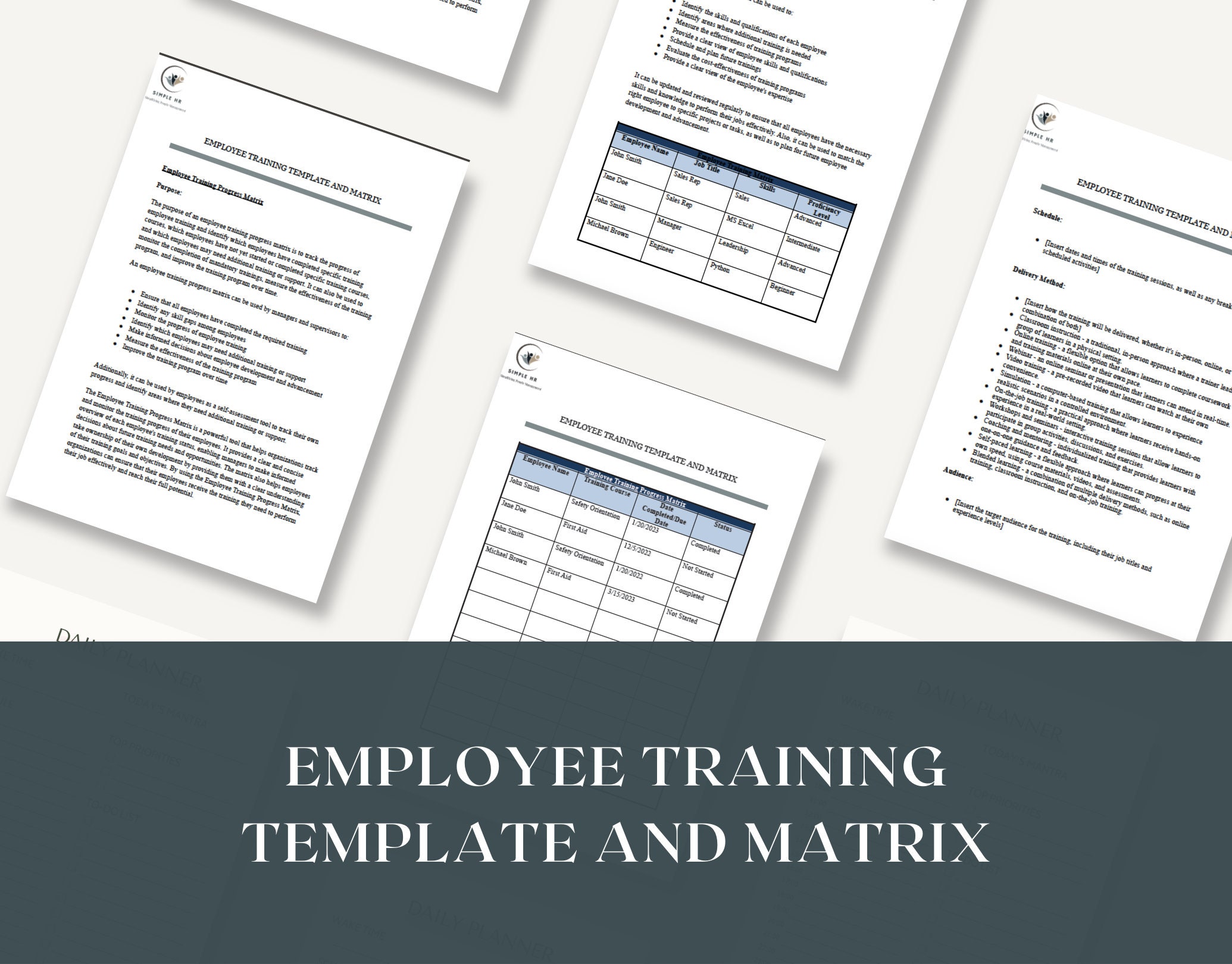 Employee Training Template & Skills Matrix: HR Training Tracker ...