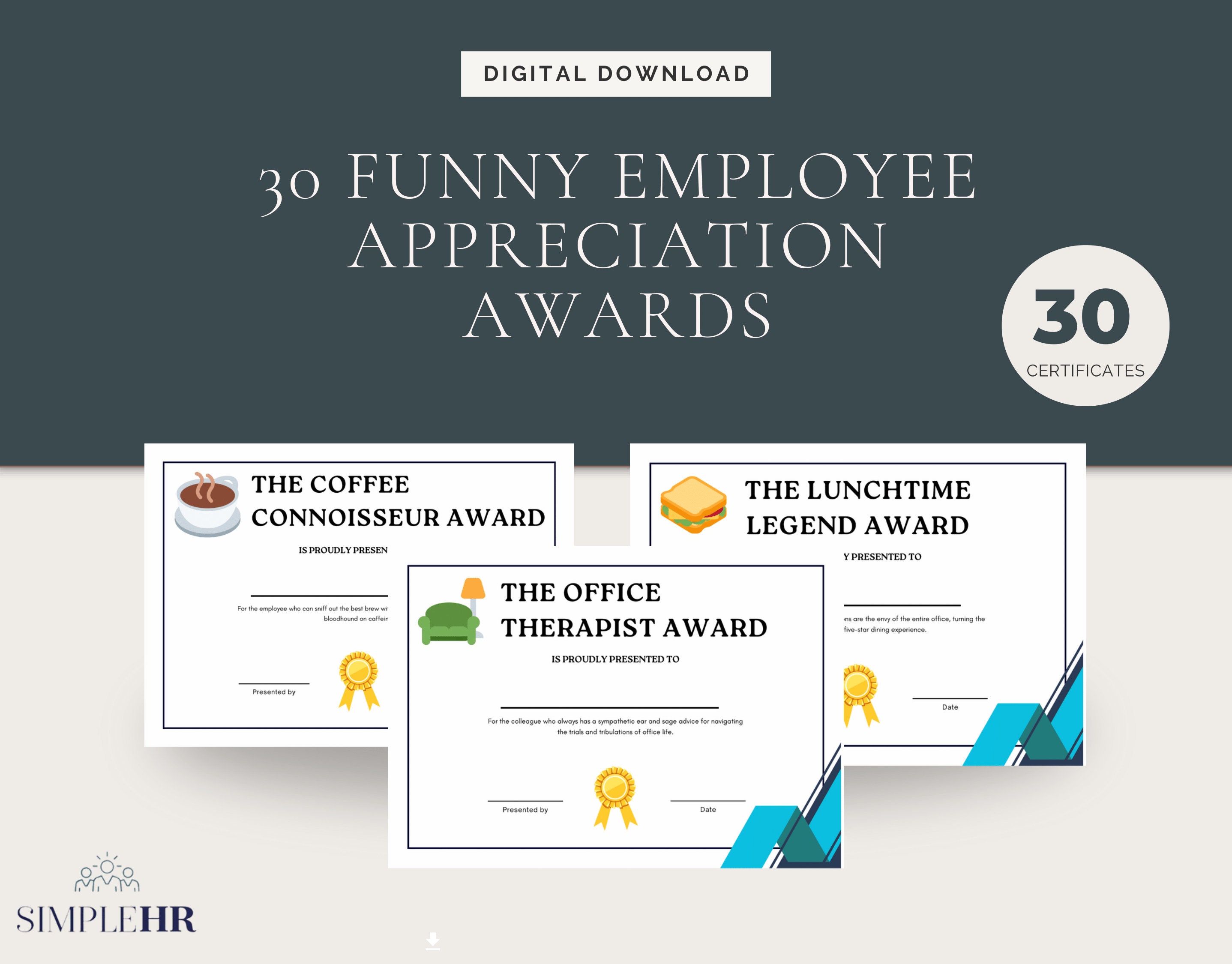 Funny Employee Appreciation Award Certificates: 30 Witty Awards ...