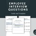 Employee Interview Questions | Guide and Template | Recruitment ...