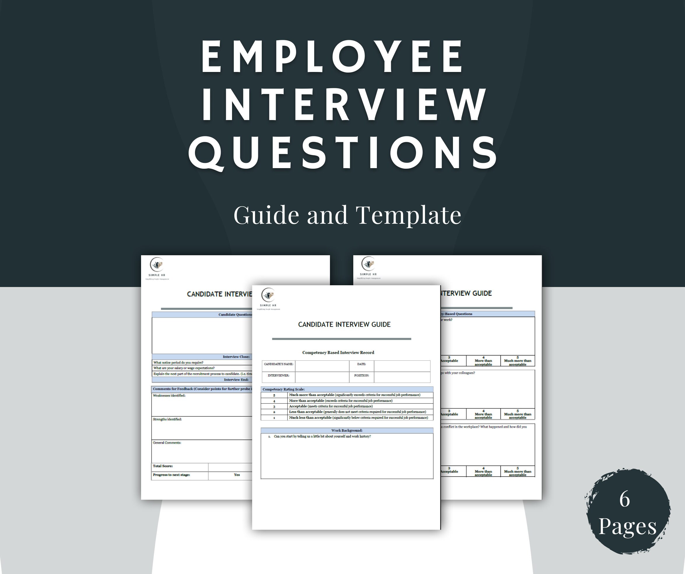 Employee Interview Questions | Guide and Template | Recruitment ...