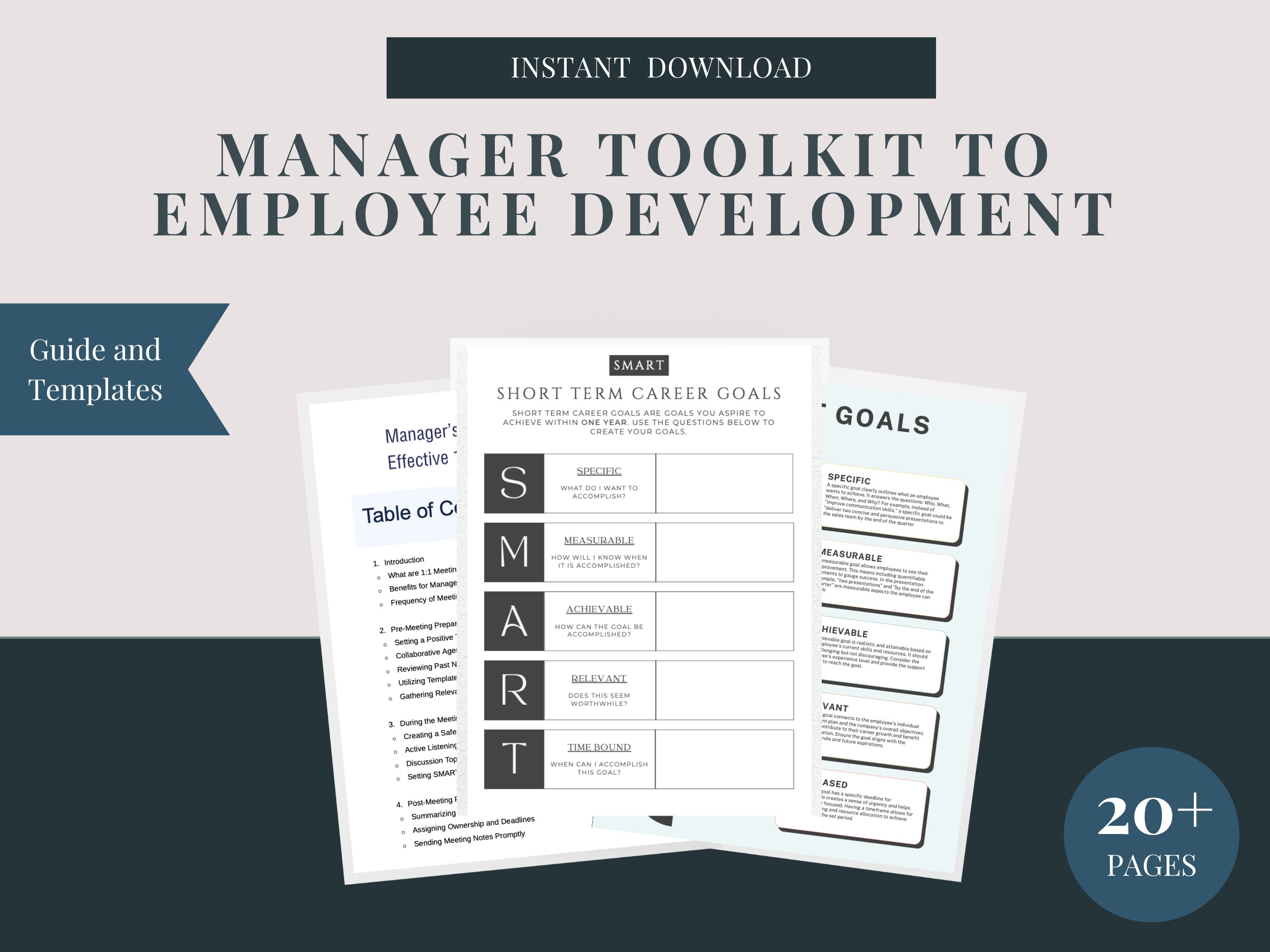 Manager Toolkit: Employee Development Guide & Templates (printable) - Etsy
