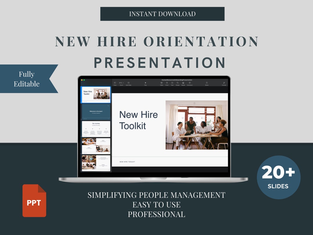 Editable Employee Orientation Presentation: New Hire Onboarding (MS PPT ...