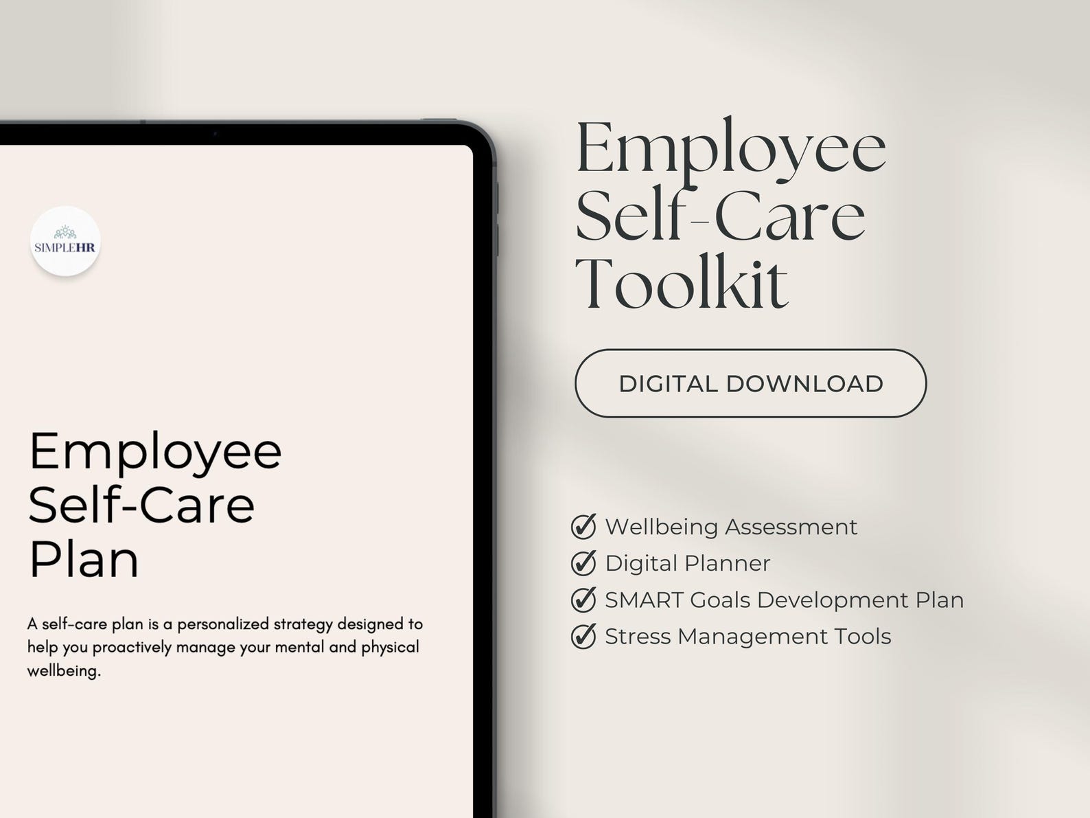 Employee Self-care Plan Template | Printable Wellness Planner | Mental ...