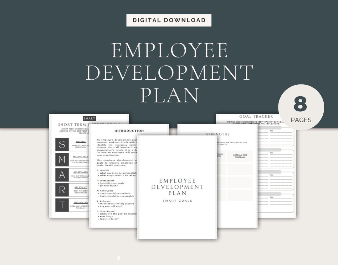 Employee SMART Goals Development Plan: HR Templates (digital Download ...