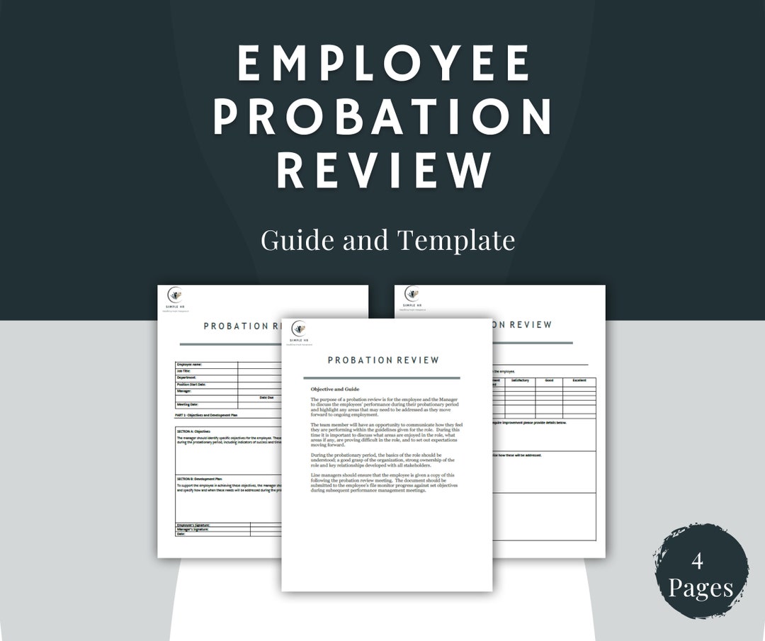 Employee Probation Review | Guide and Template | HR Tools and Templates ...