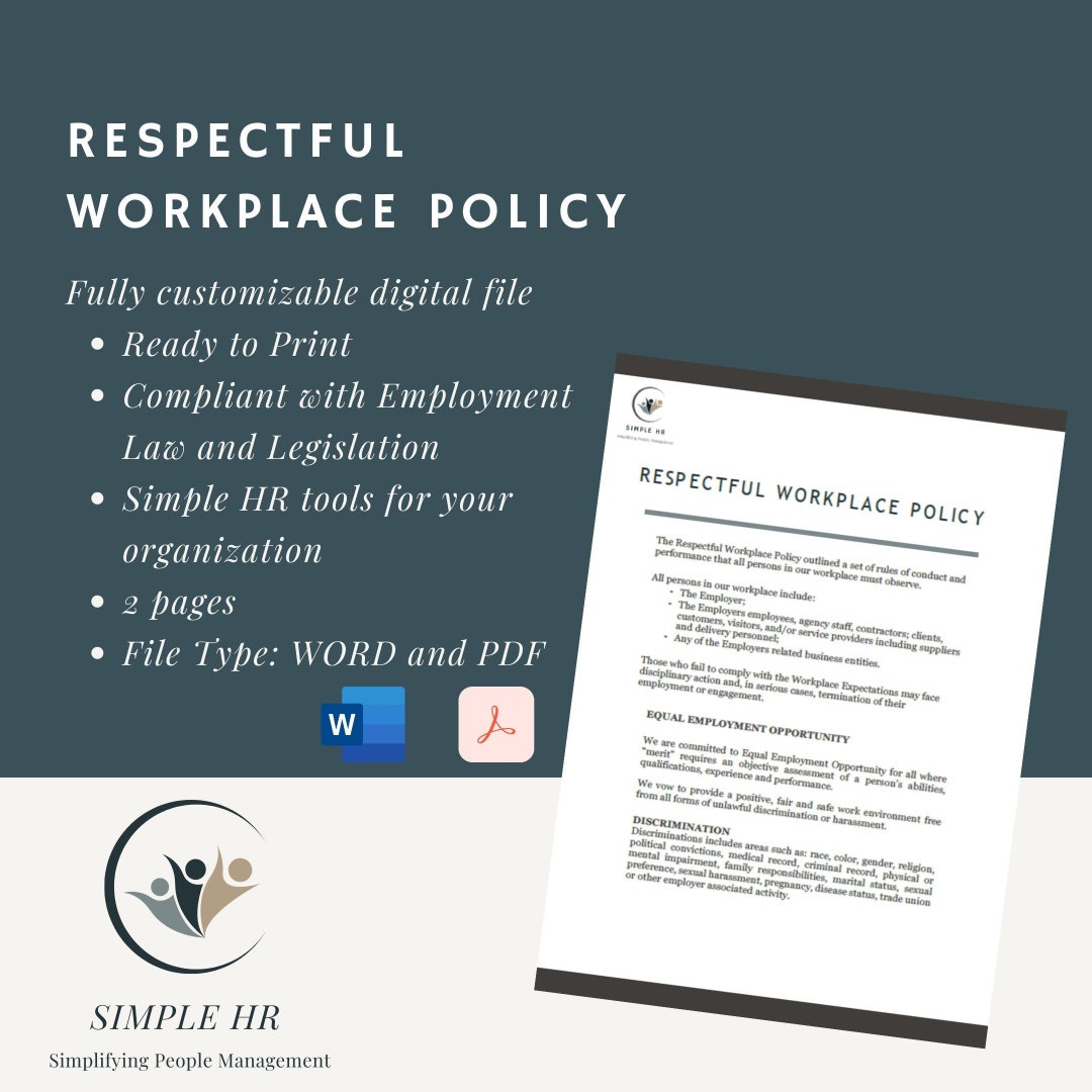 Diversity and Inclusion Respectful Workplace Policy Human Resources HR ...