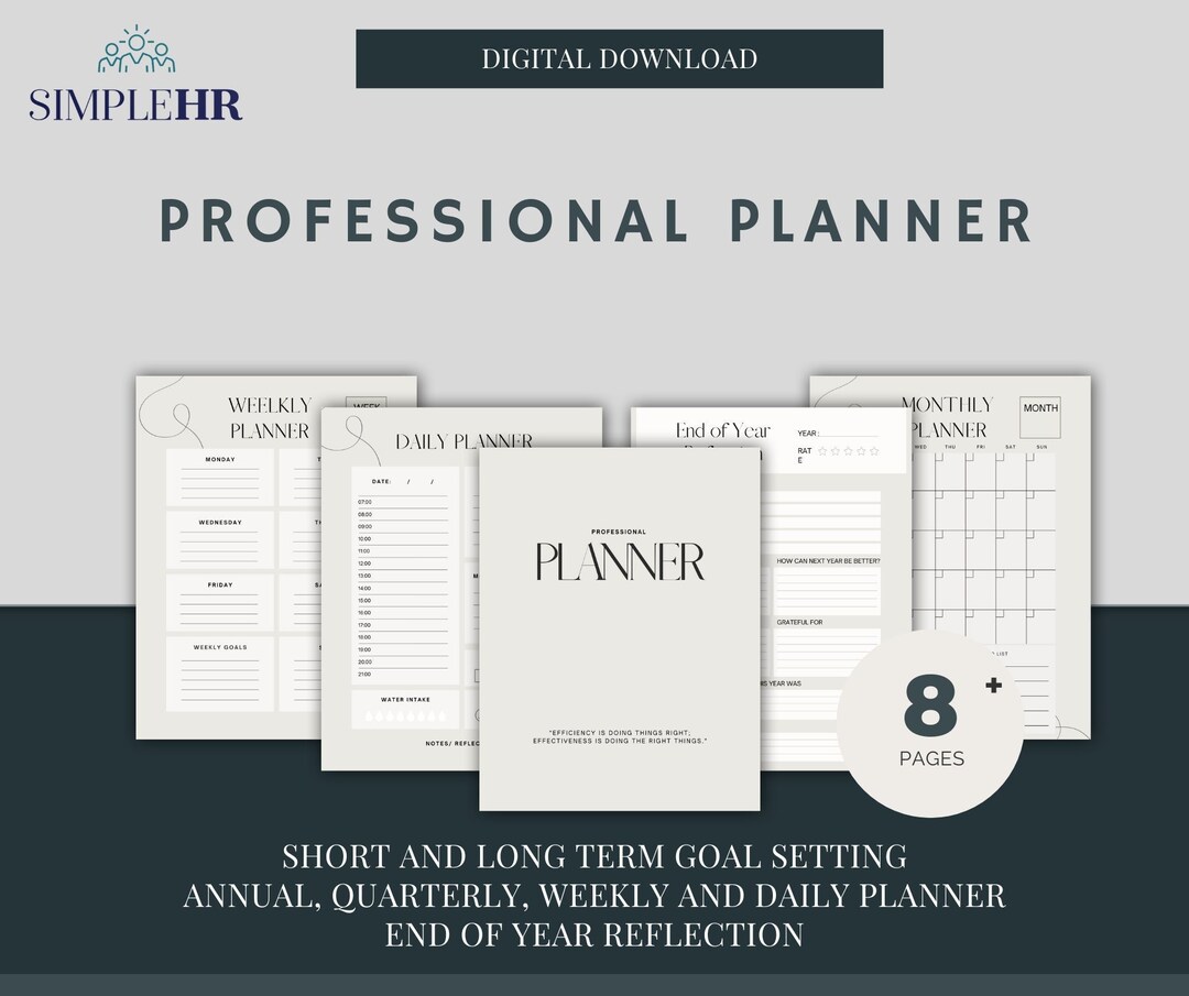 Professional Planner: Goal Setting, Productivity (digital Download) - Etsy