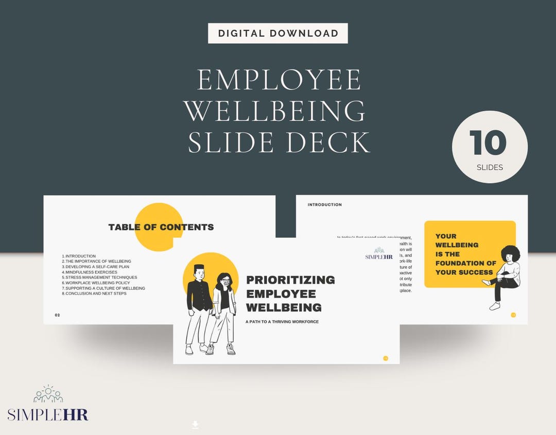 Employee Wellbeing Presentation | Workplace Wellness Strategy | Mental ...