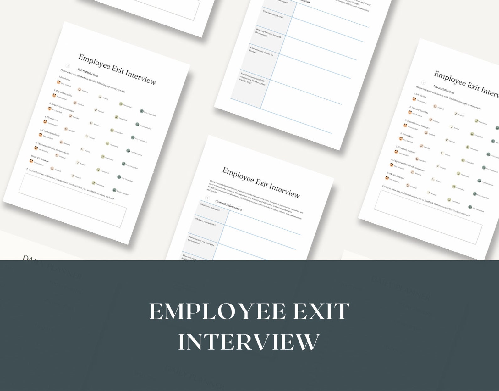Employee Exit Questionnaire | Employee Engagement Assessment | Multiple ...