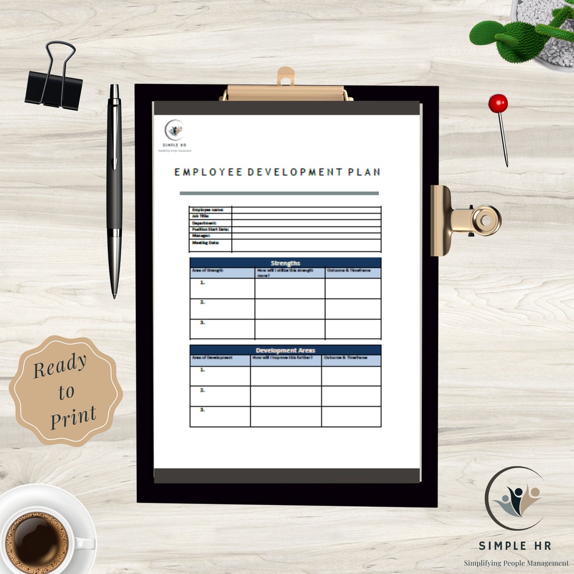 Employee SMART Goals Development Plan Guide and Template - Etsy Australia