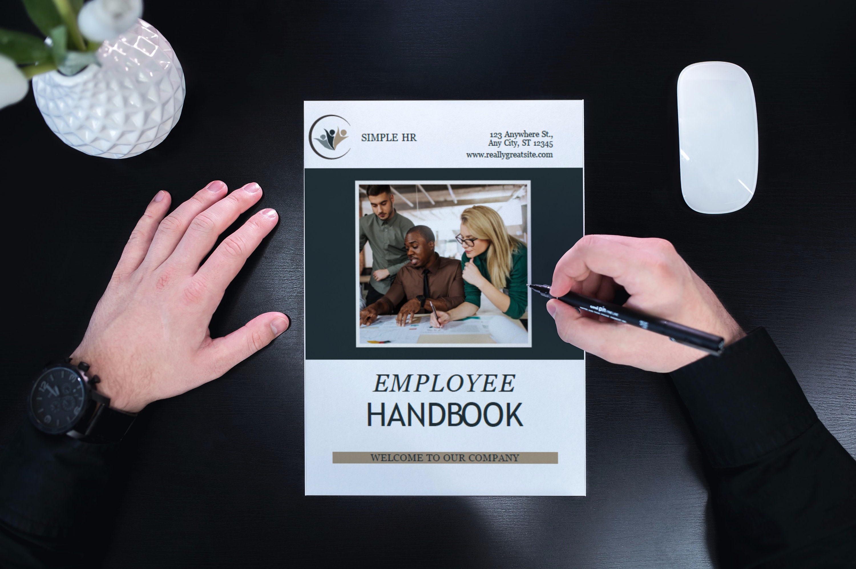 Employee Handbook Template| Employee Onboarding | Human Resources ...