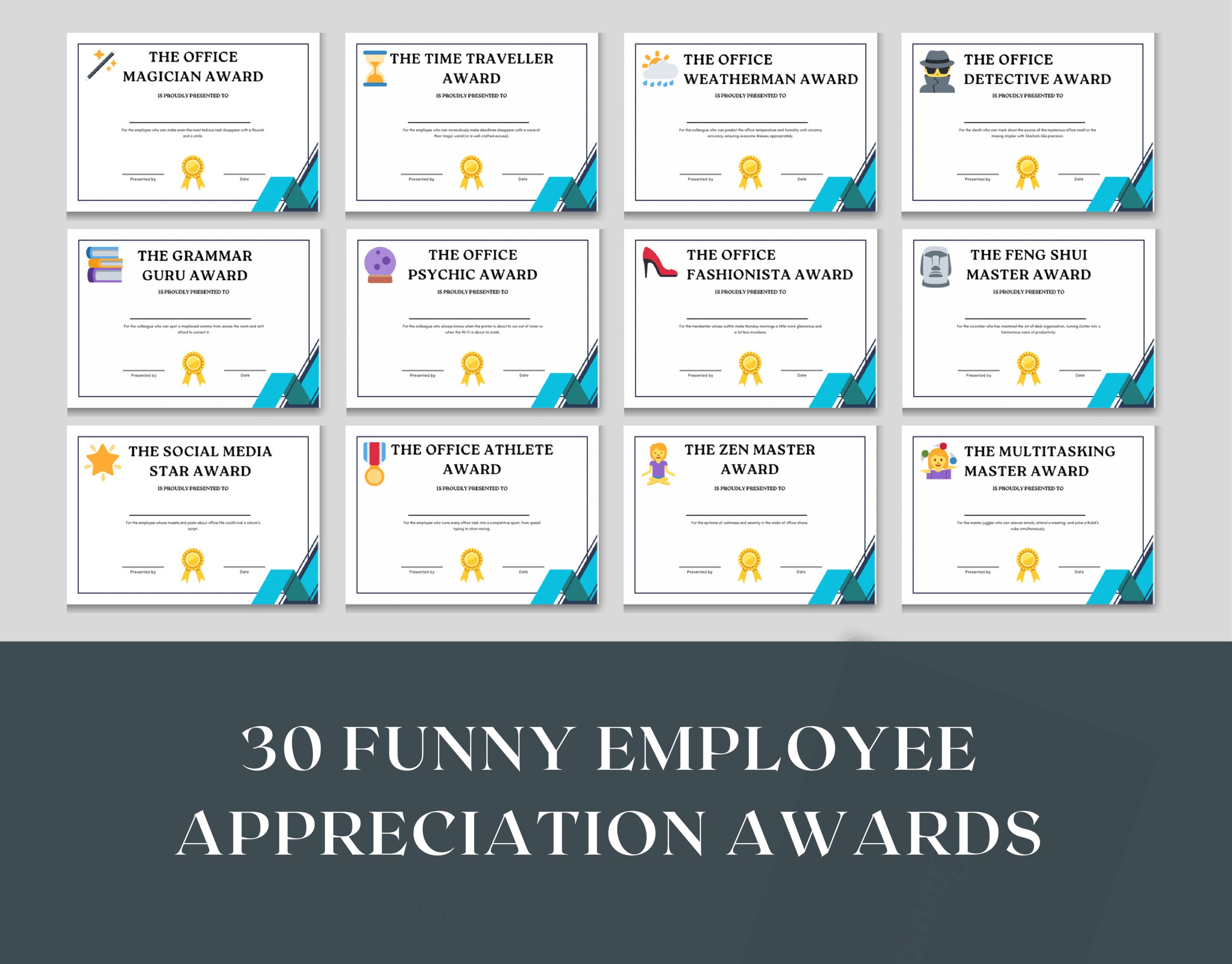 Funny Employee Appreciation Award Certificates: 30 Witty Awards ...