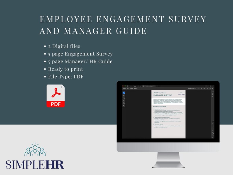 Employee Engagement Survey Template: HR Action Plan (PDF Printable) - Etsy