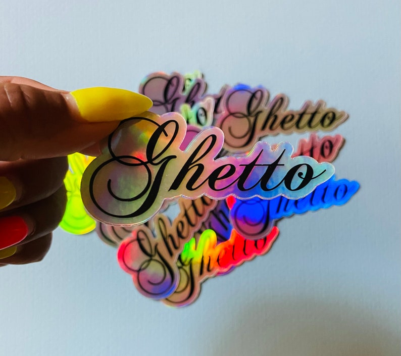 Im ghetto in Cursive Sticker - Etsy