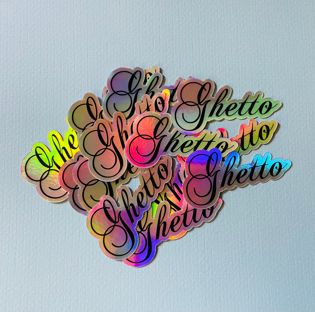 Im ghetto in Cursive Sticker - Etsy